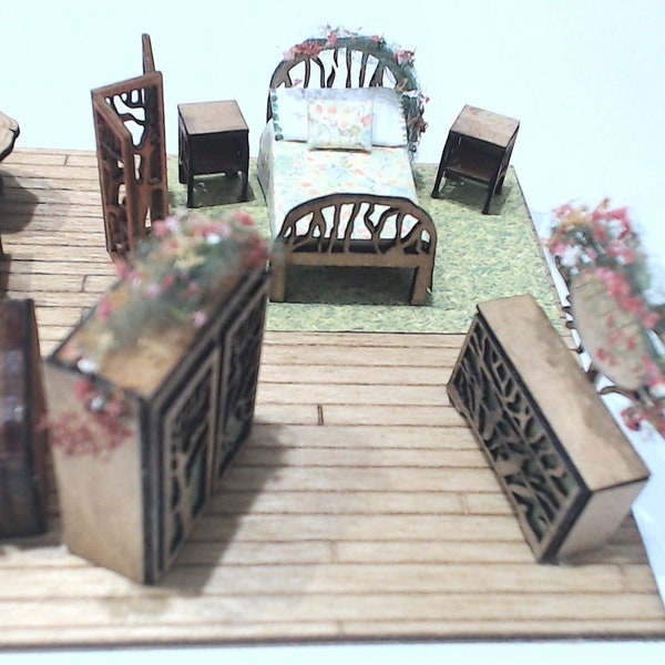 Rustic Dollhouse Bedroom - Etsy