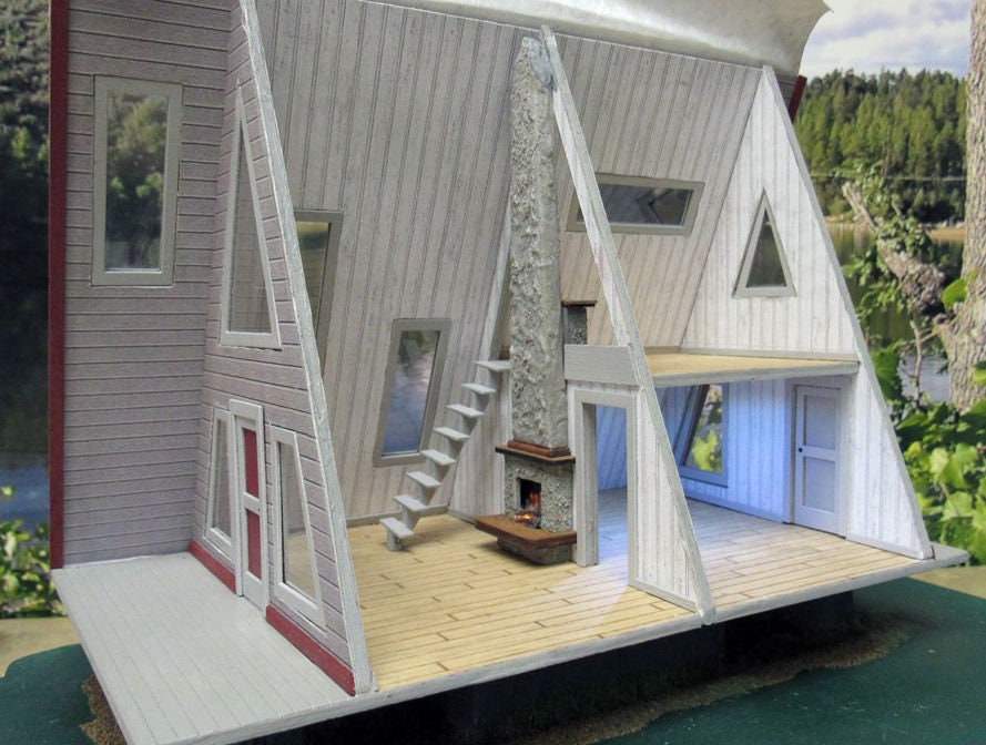 Quarter Scale A Frame House Kit, Laser Cut With Acrylic Windows - Etsy