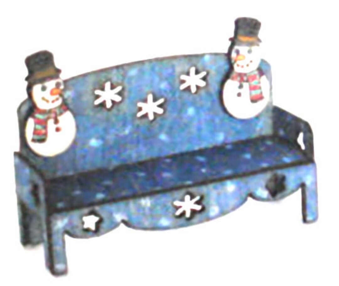 Snowman Bench in Quarter Scale With 2 Snowmen Attachments - Etsy