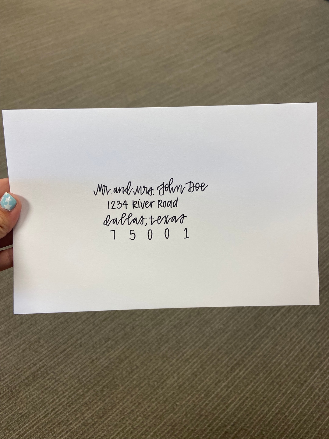 Hand Addressed Modern Calligraphy Envelopes - Etsy