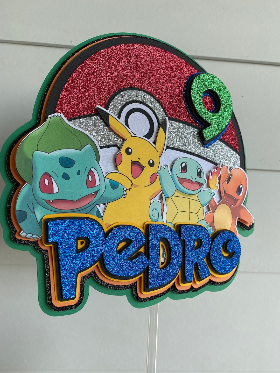 Pokémons Inspired Cake Topper / Pokémon Personalized - Etsy
