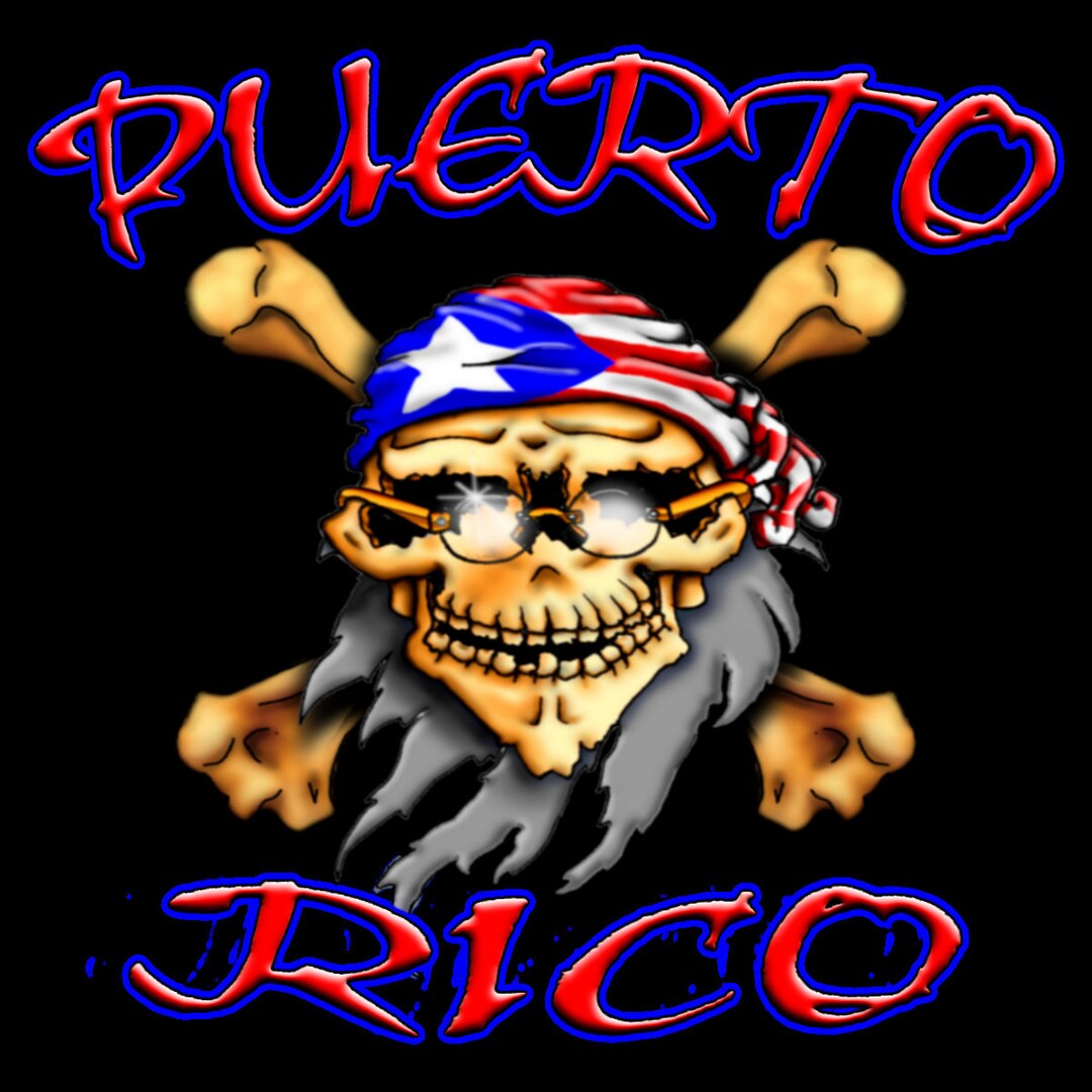 Puerto Rico Skull and Bones - Etsy