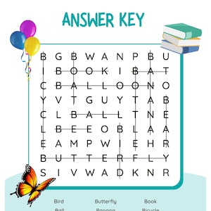 Letter B Word Search - Etsy