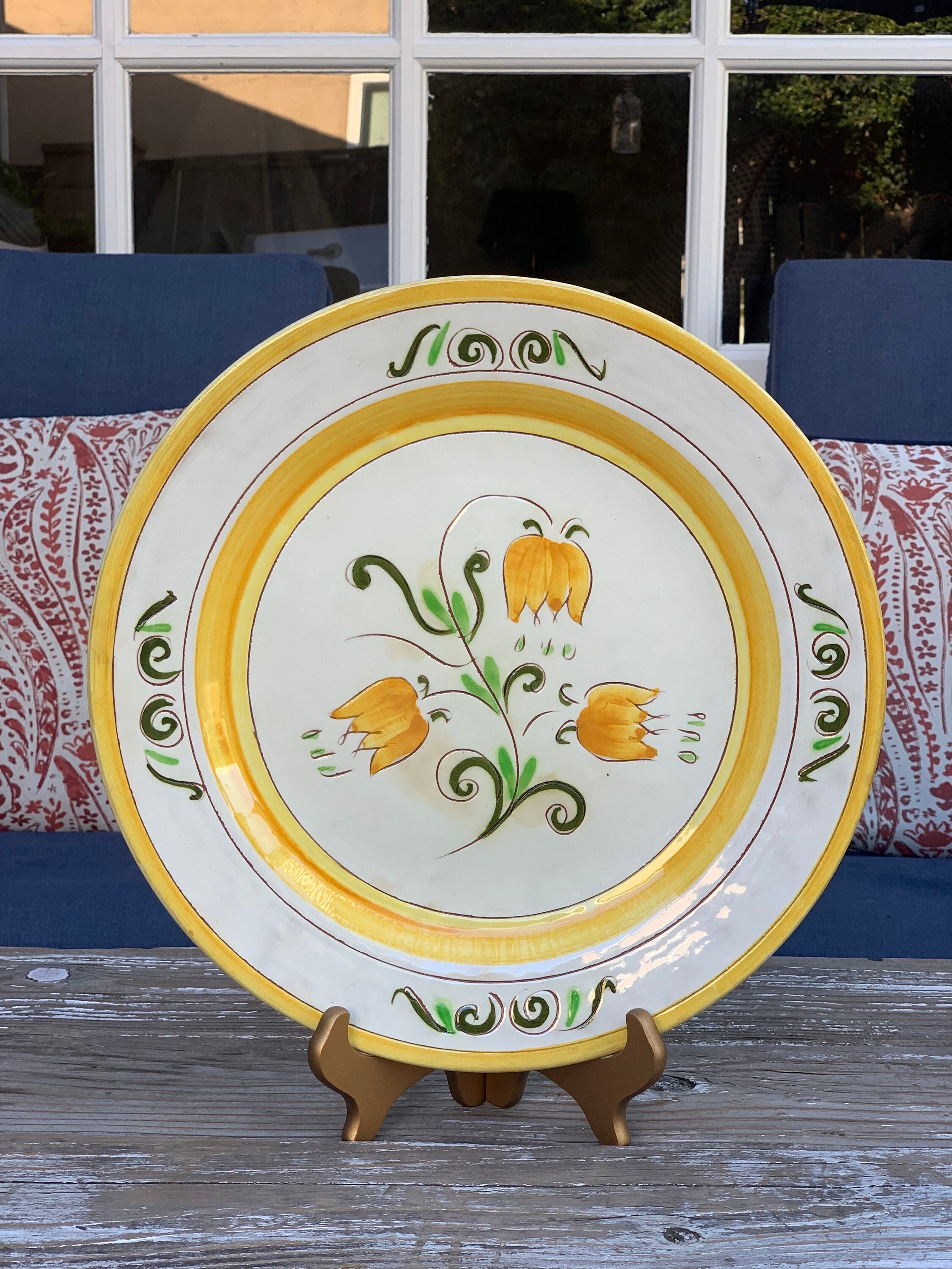 Vintage Stangl Pottery, Terra Rose 2 12.5 Platters tulip and garden ...