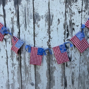 Flag Bunting Garland/ Patriotic Americana - Etsy