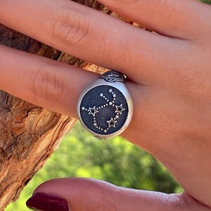 Ophiuchus Zodiac Constellation Handmade Silver Rings, Personalized ...