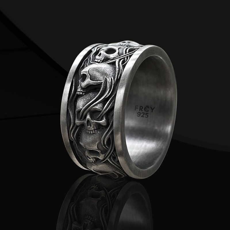 Skull Wedding Band - Etsy