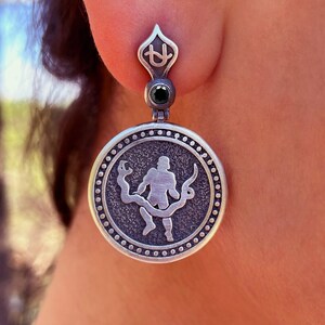 Ophiuchus Constellation 925 Sterling Silver Unique Design Earrings ...