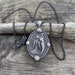 Mermaid Siren Charm Oxidized Silver Necklace, Anchor Mermaid Pendant ...