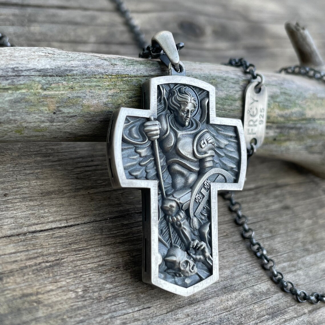 St. Michael the Archangel Orthodox Shield Silver Necklace St. - Etsy