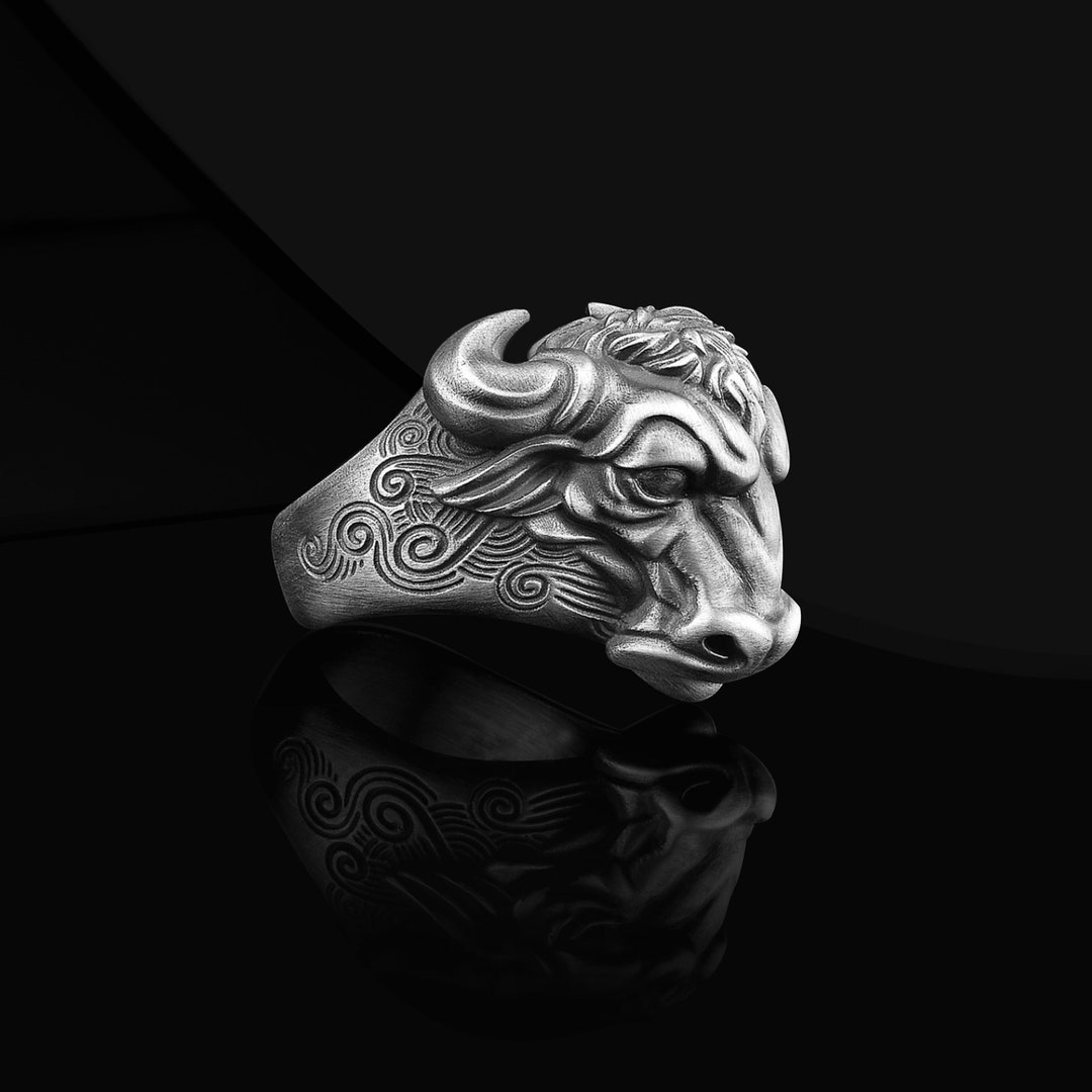 Taurus 925 Sterling Silver Ring Gift for Boyfriend - Etsy Canada