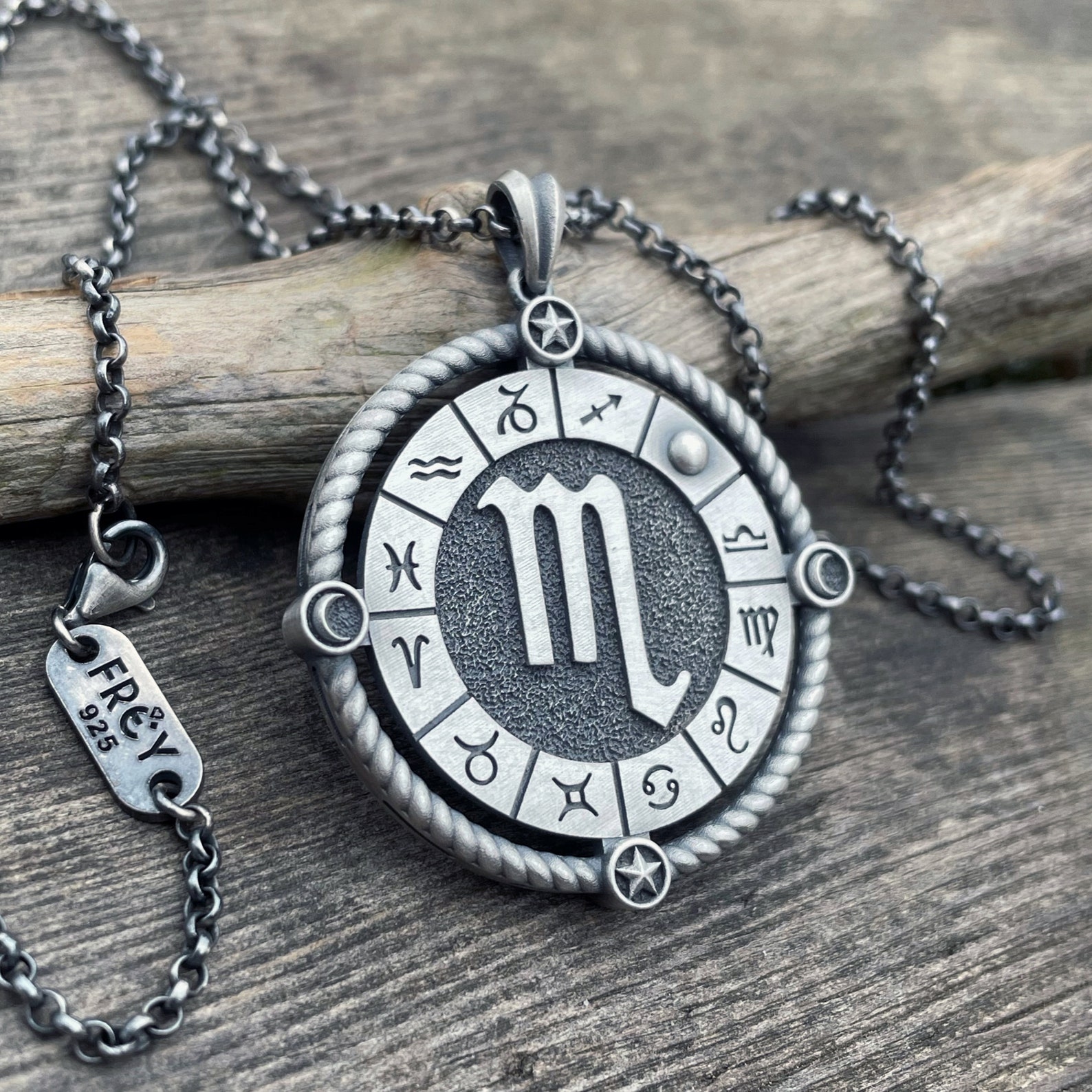 Scorpio Necklace: Sterling Silver Zodiac Sign Pendant, Birthday Gift - Etsy