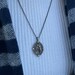 Mermaid Siren Charm Oxidized Silver Necklace, Anchor Mermaid Pendant ...