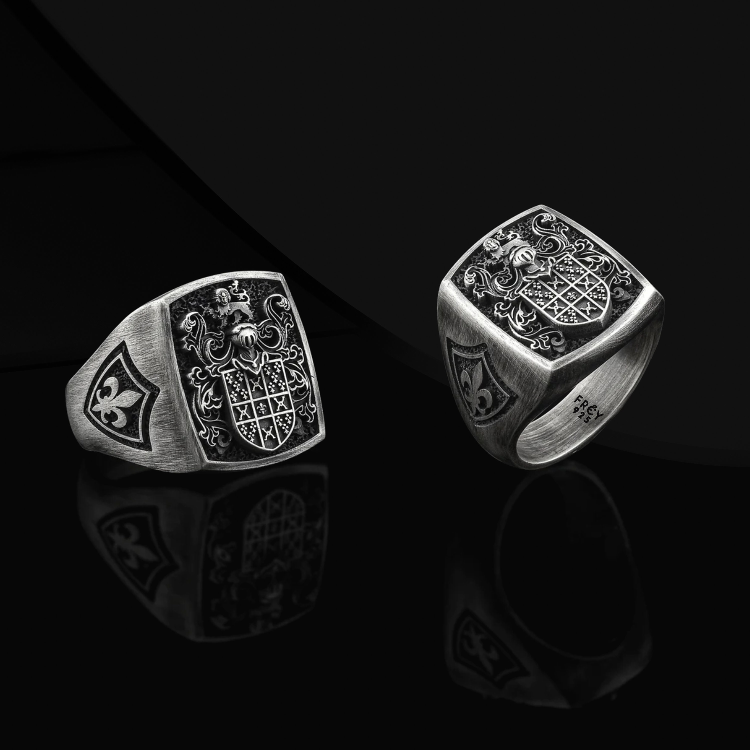 Custom Crest Signet Ring Coat of Arms Ring Custom Rings for - Etsy Ireland