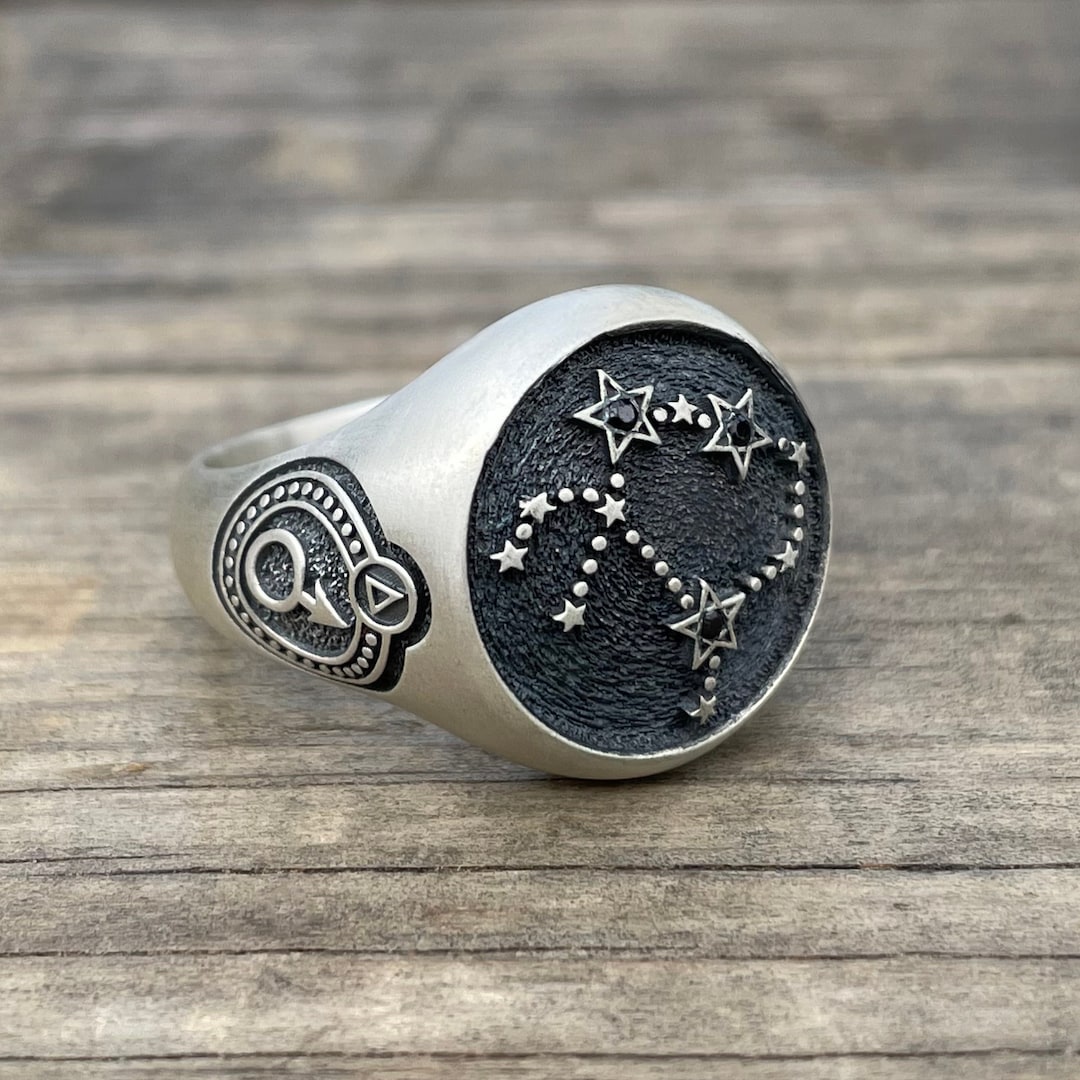 Ophiuchus Zodiac Constellation Handmade Silver Rings - Etsy