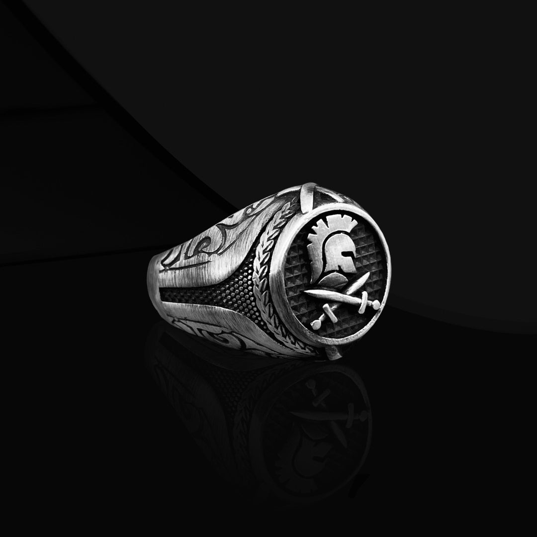Men 300 Spartan Army Handmade 925 Sterling Silver Ring, Spartan ...