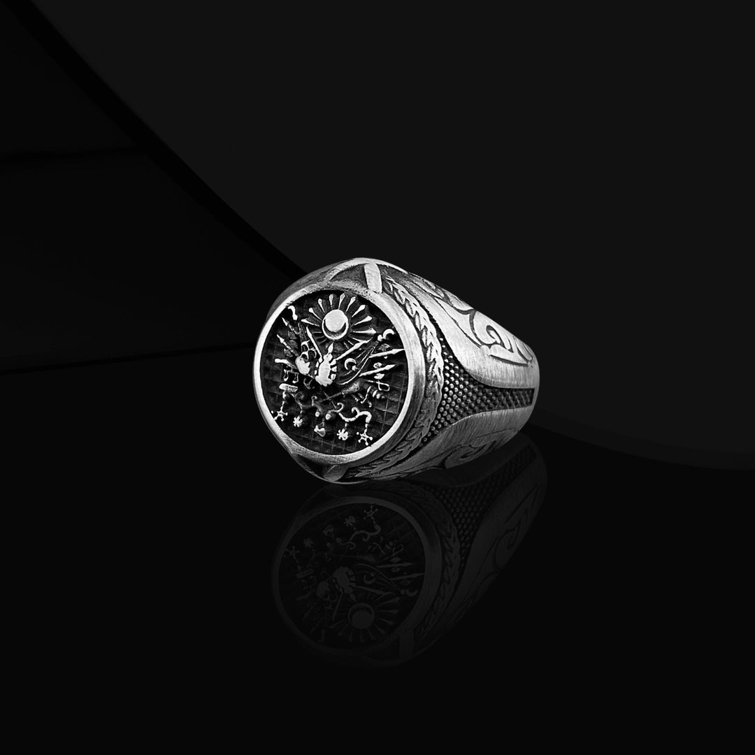 Ottoman Coat of Arms 925 Sterling Silver Signet Ring - Etsy