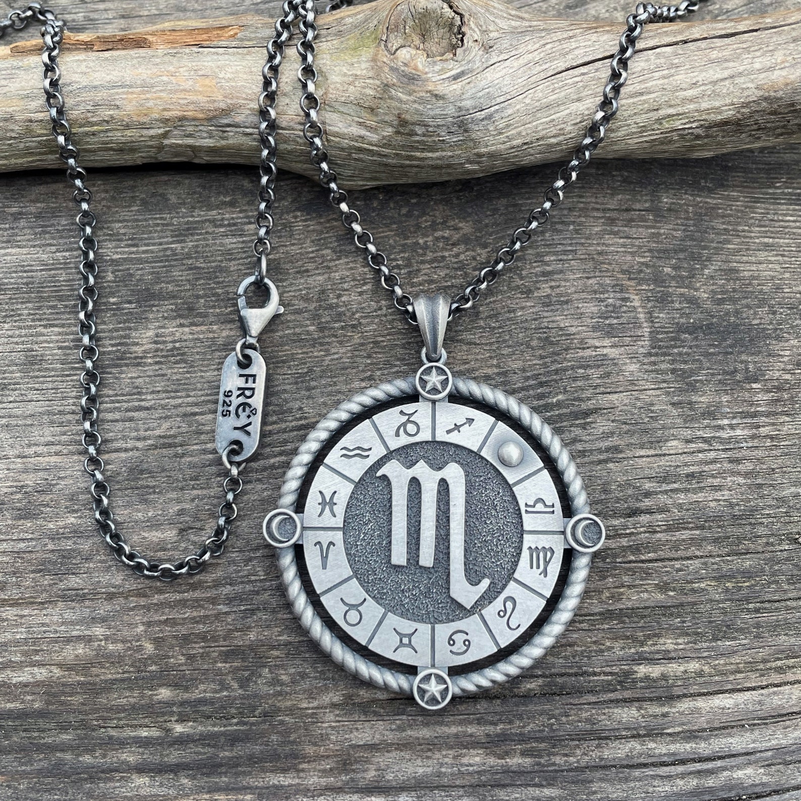 Scorpio Necklace: Sterling Silver Zodiac Sign Pendant, Birthday Gift - Etsy