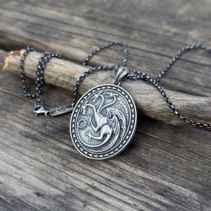 925 Sterling Silver King Ghidorah Dragon Necklace Gift for Man, Dragon ...