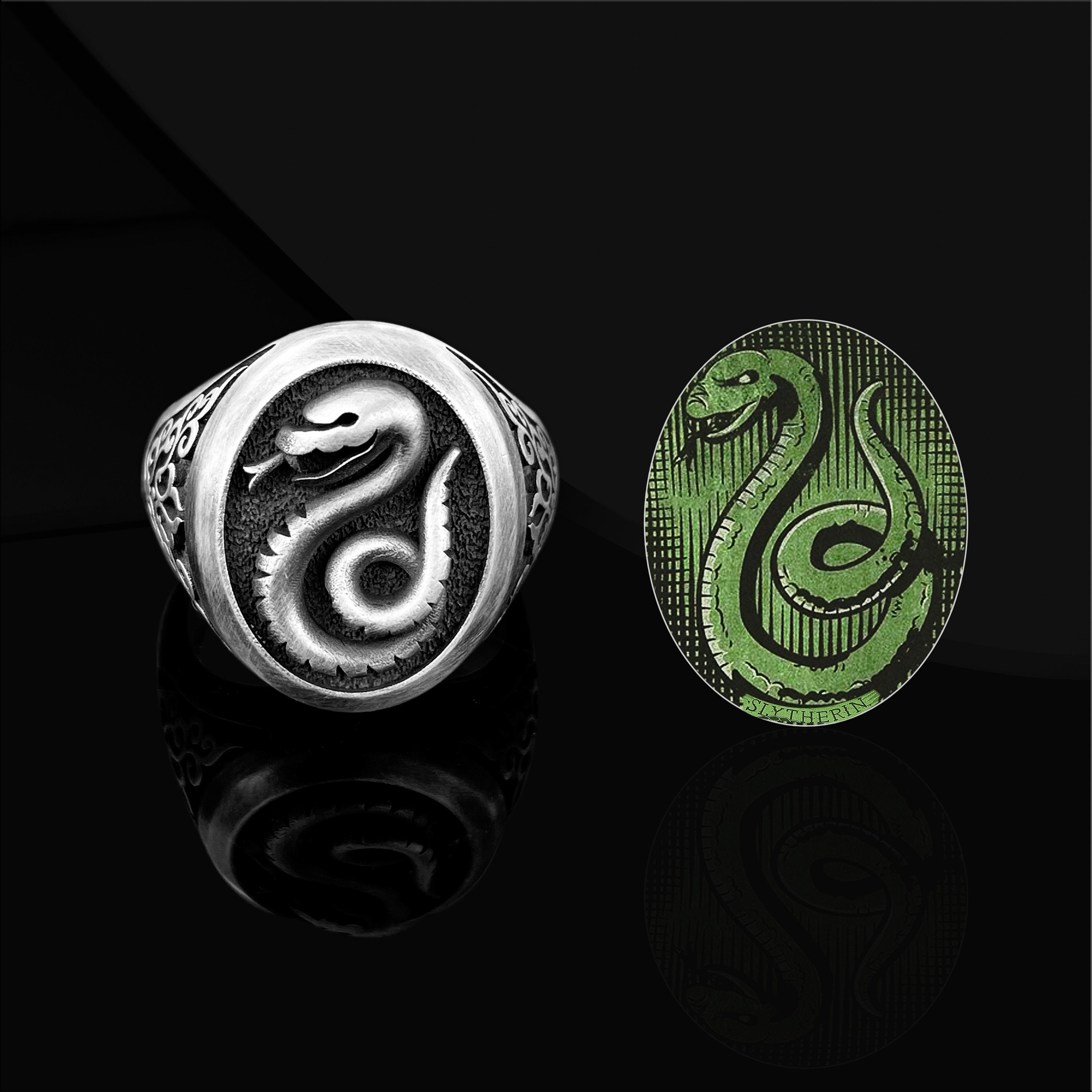 Malfoy Family Badges 925 Sterling Silver Handmade Ring - Etsy