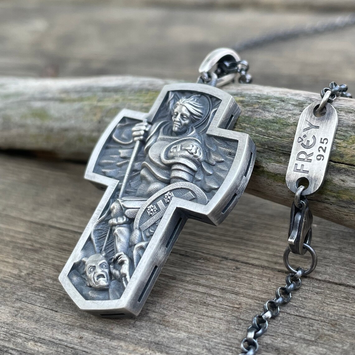 St. Michael the Archangel Orthodox Shield Silver Necklace St. - Etsy