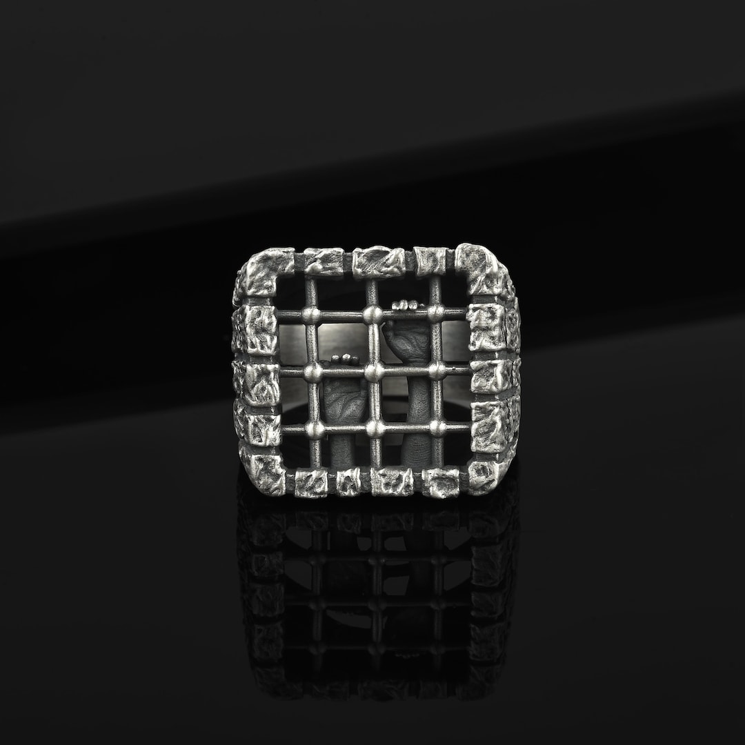 Men's 925 Sterling Silver Oxide Signet Ring, the Shawshank Redemption ...