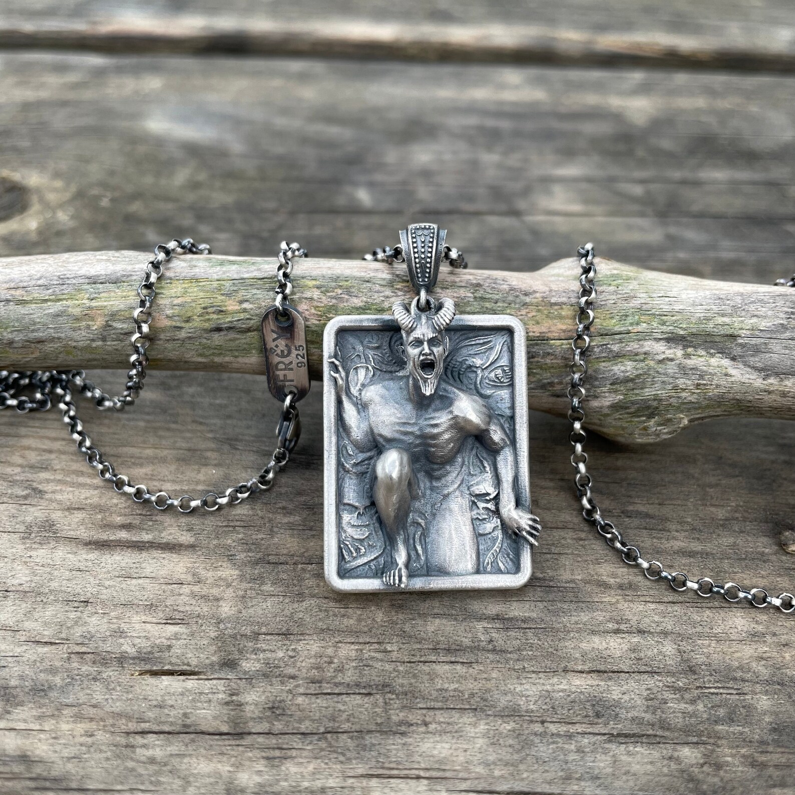 Baphomet Silver Goat Headed Satanic Religion Deity Pagan | Etsy