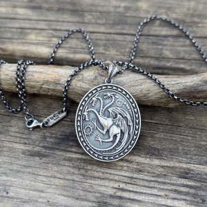 925 Sterling Silver King Ghidorah Dragon Necklace Gift for Man, Dragon ...