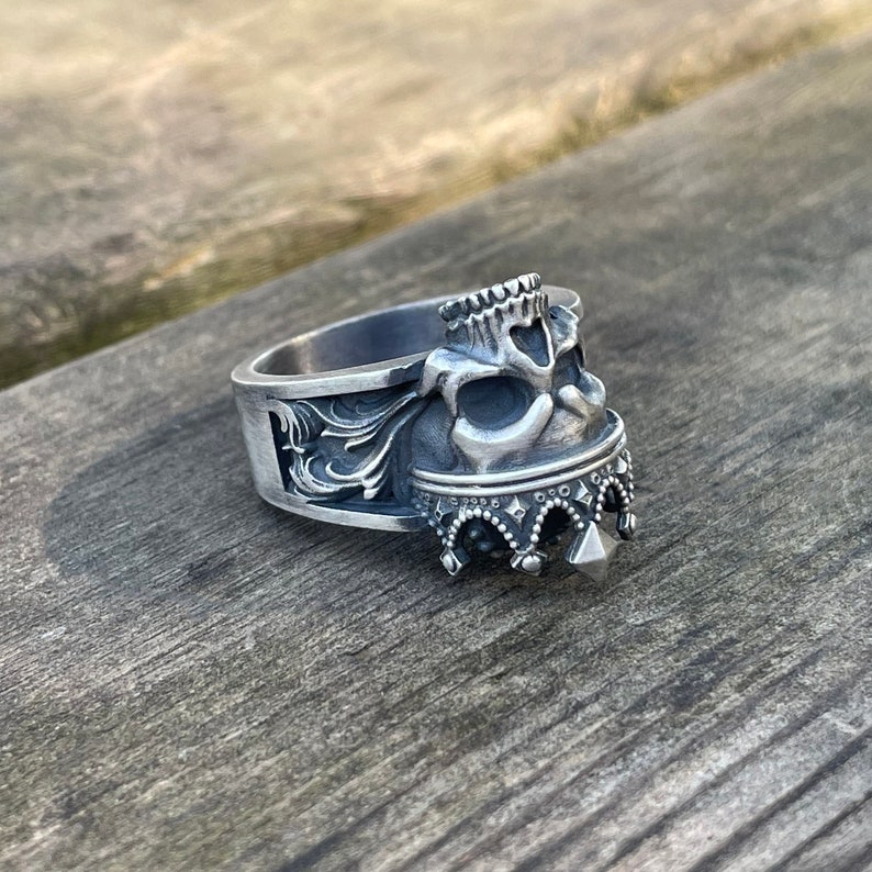 925 Sterling Silver Handmade Skull Ring Handmade Skull Ring - Etsy