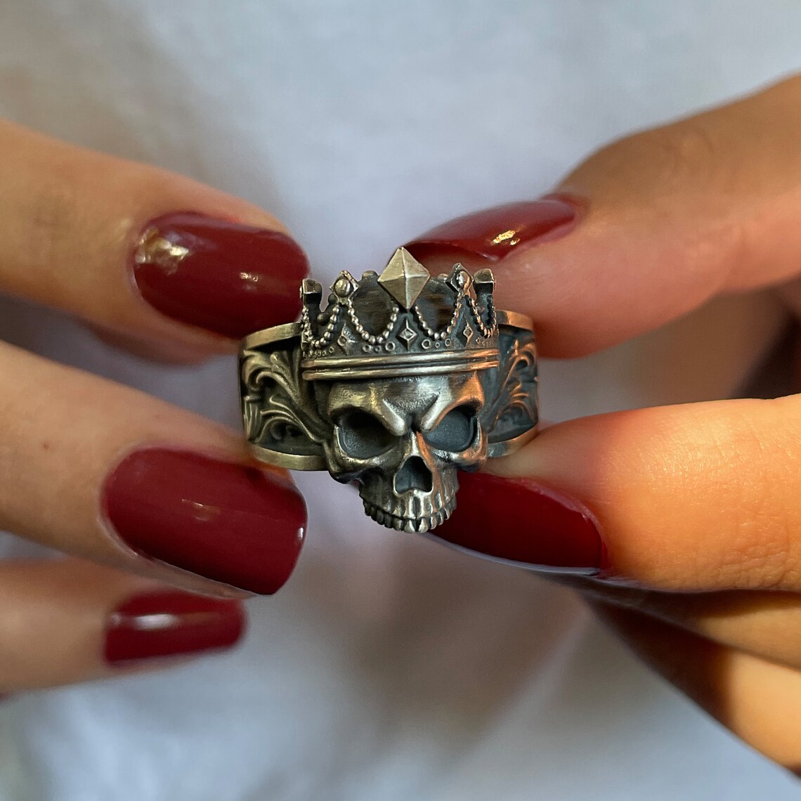 925 Sterling Silver Handmade Skull Ring Handmade Skull Ring - Etsy