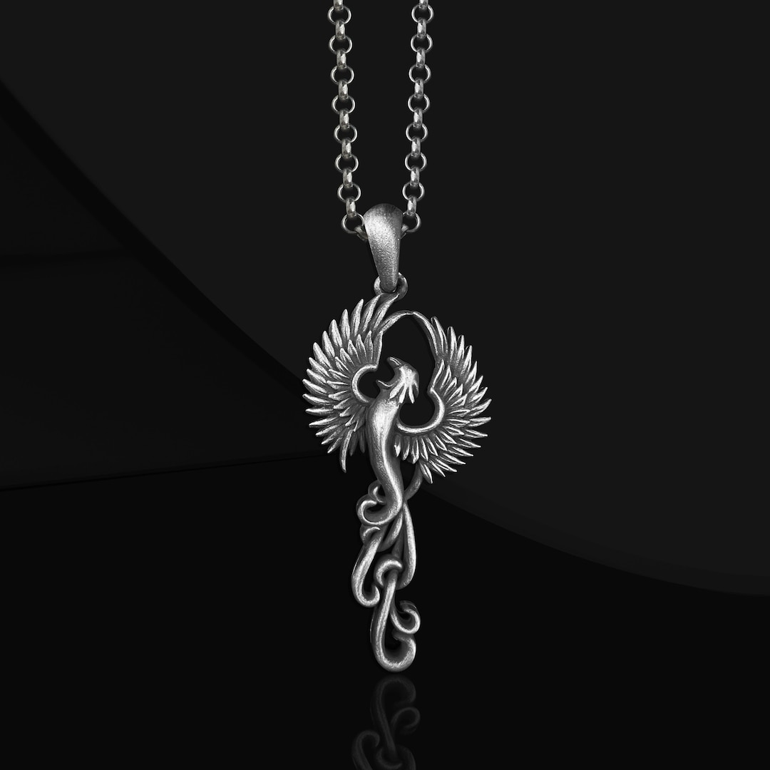 Handmade Winged Phoenix Sterling Silver Necklace: Ancient Greek ...