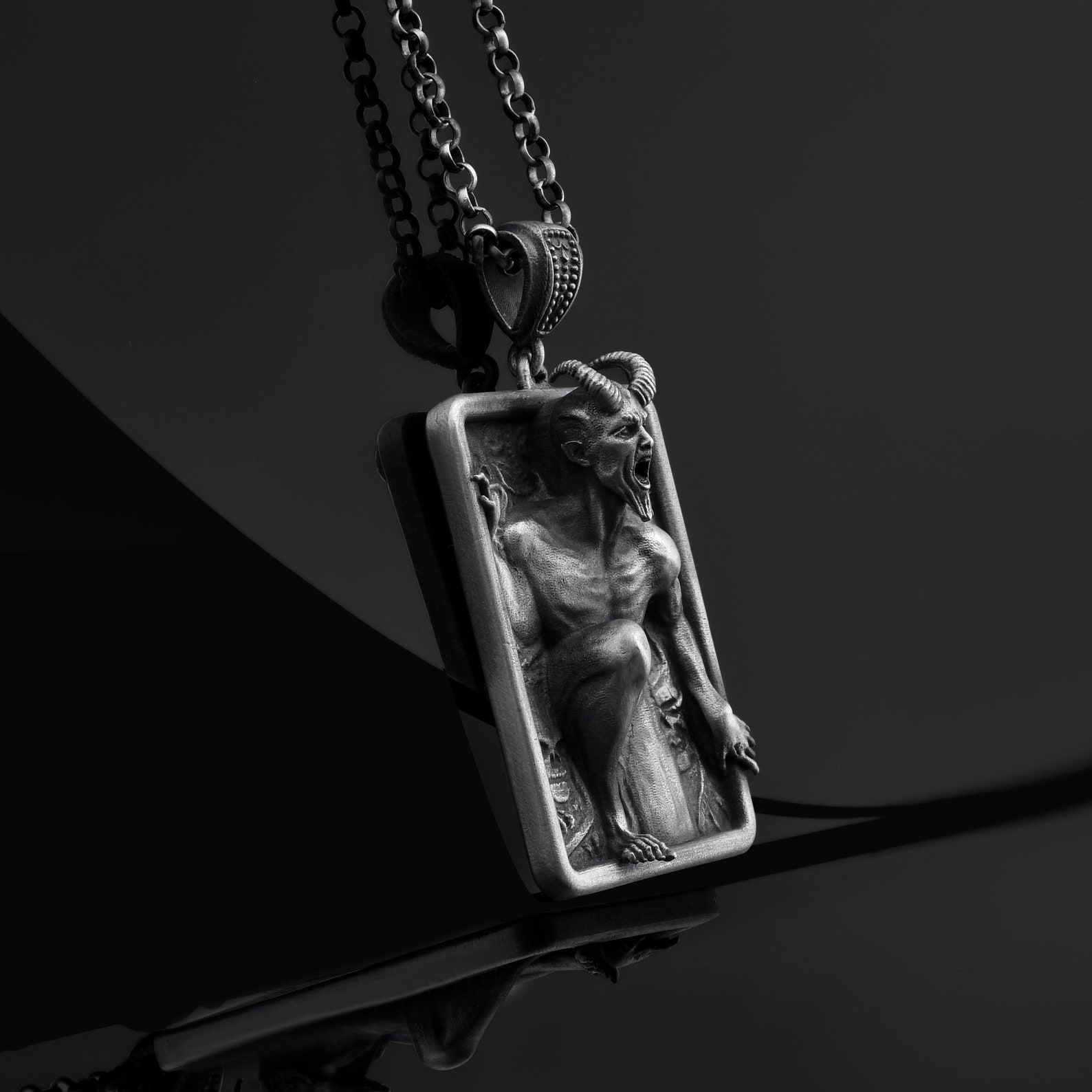 Baphomet Silver Goat Headed Satanic Religion Deity Pagan | Etsy