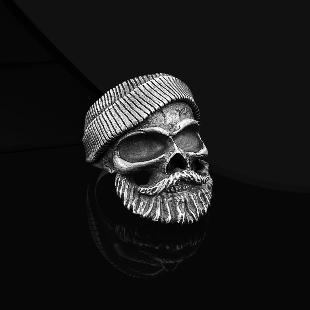 Handmade Boxer Bearded Sterling Silver Men Biker Ring Boyfriend Gifts ...