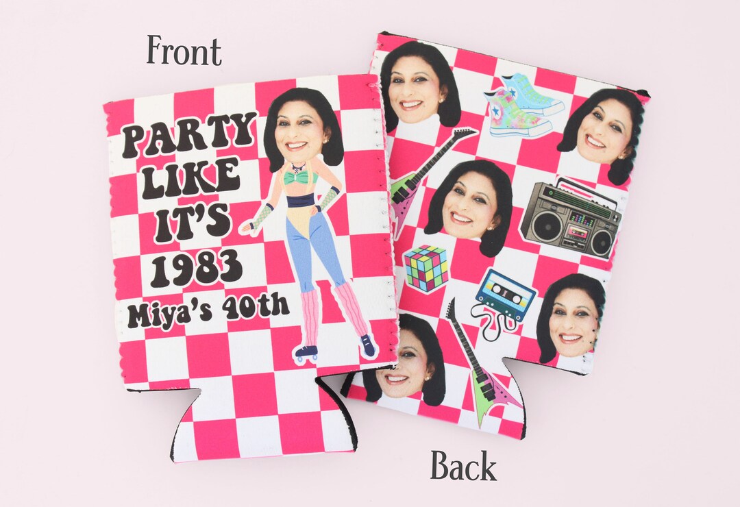 Custom Photo 80s Birthday Cozies Retro Eighties Throwback - Etsy