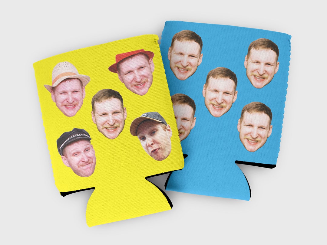 Custom Face Photo Cozies- Single or Multi Face Picture Cozies- Party ...