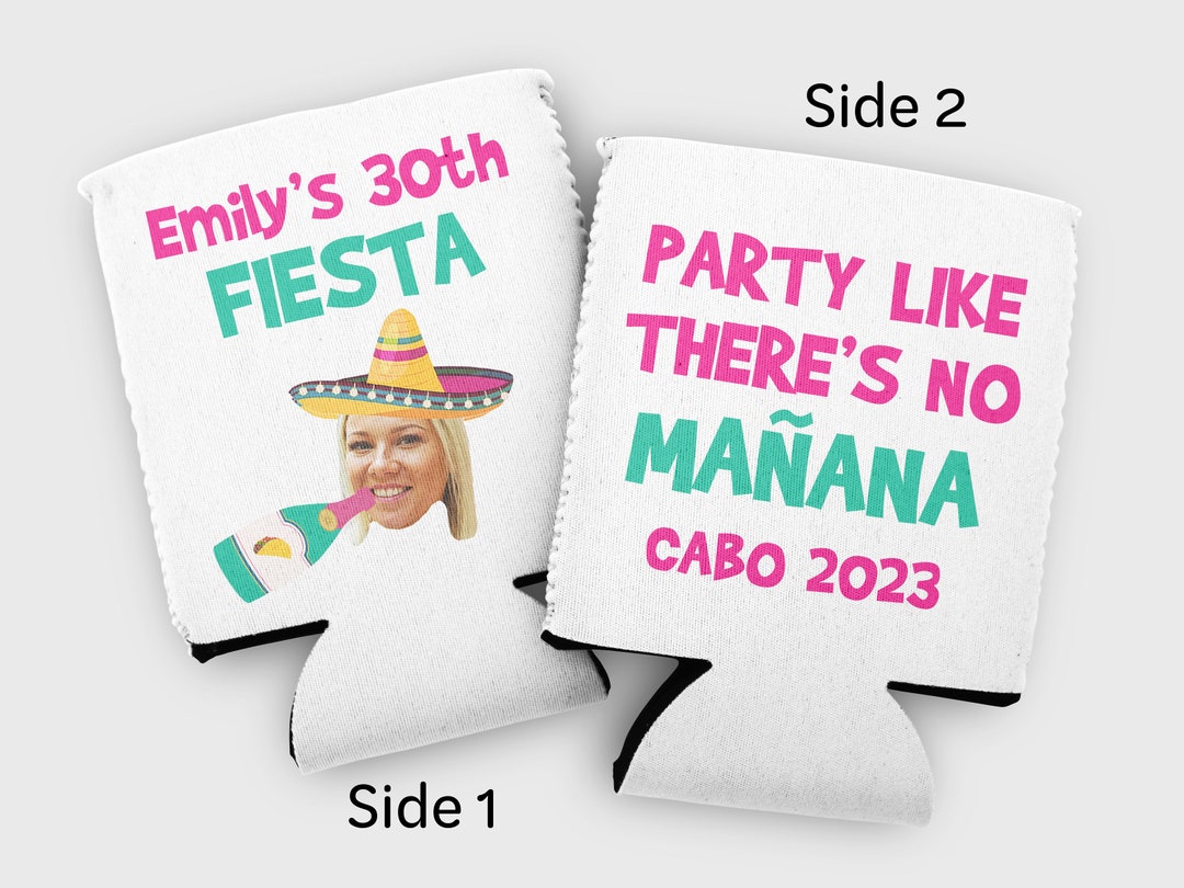 Custom Photo Fiesta Cozy: Funny Mexico Birthday Party Favor - Etsy