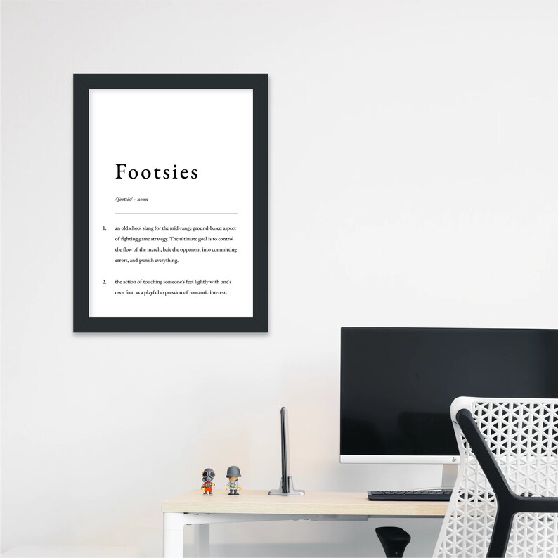 Footsies Definition Print | Funny Fighting Game Poster - Etsy