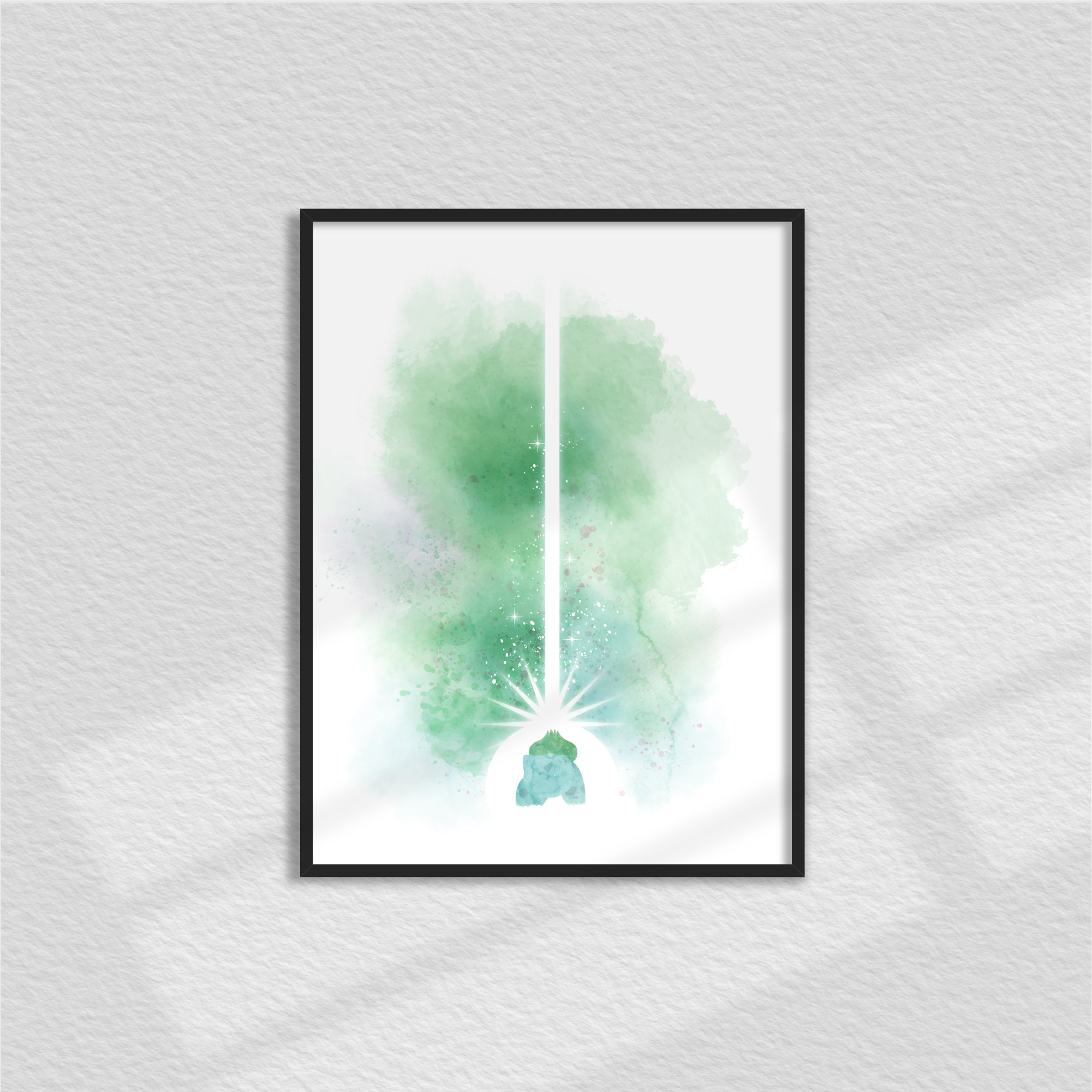 Pokemon Art Print Pokémon Digital Watercolor Minimalist - Etsy