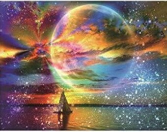 Diamond Painting Moon - Etsy