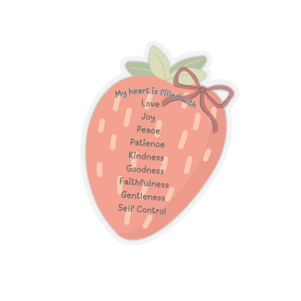 Fruit of the Spirit Strawberry Sticker, Christian Vinyl Decal ...