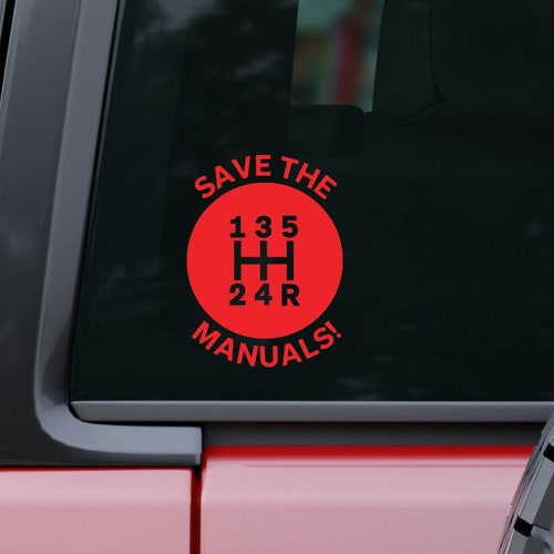 Save the Manuals Car Decal Bumper Sticker Truck Decal - Etsy