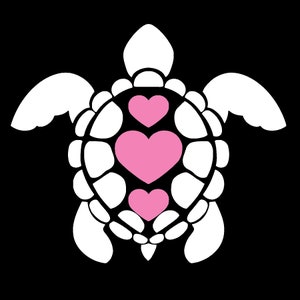 Sea Turtle Heart Shape Turtle Shell Vinyl Decal Sticker for Cars for ...