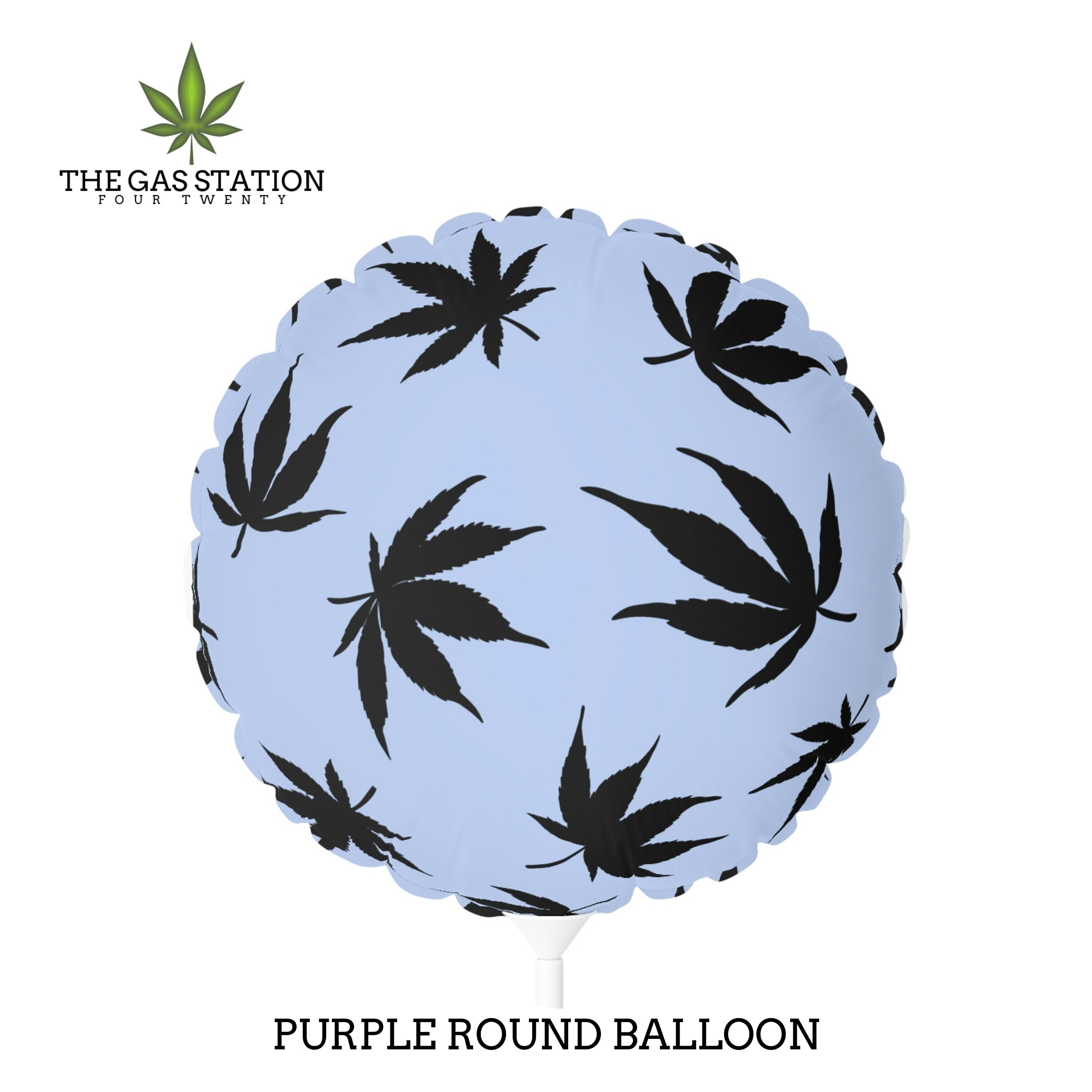 Purple Weed Leaf Balloon on a Stick round and Heart-shaped, 11 Not ...