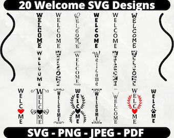 Welcome Vertical Fonts Svg - Etsy UK