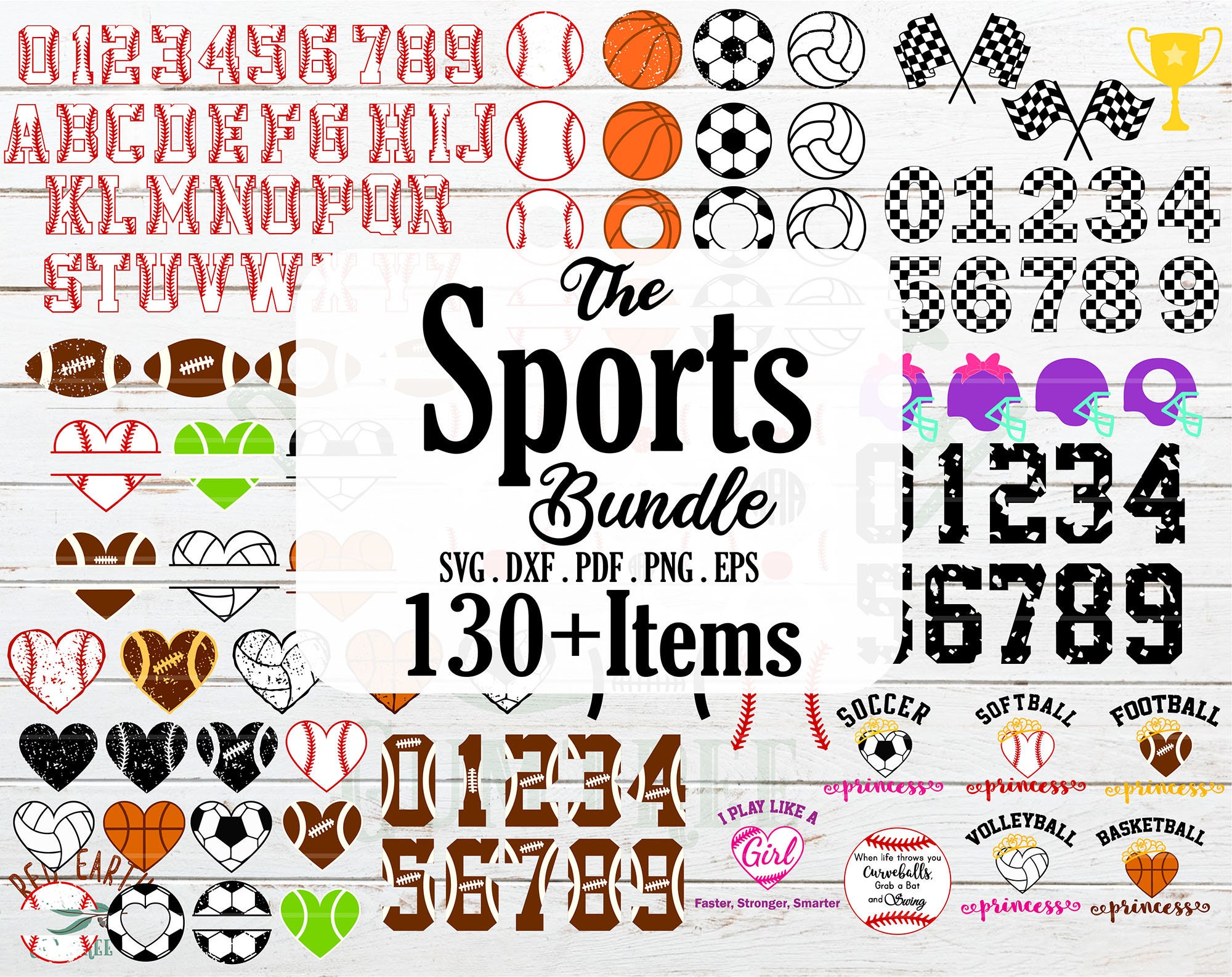 130 Sports SVG Bundle of High Quality Images Use Sports SVG | Etsy