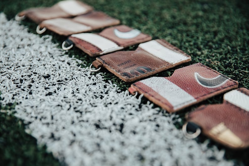 Custom Handmade Football Wallet With Keyring - Etsy
