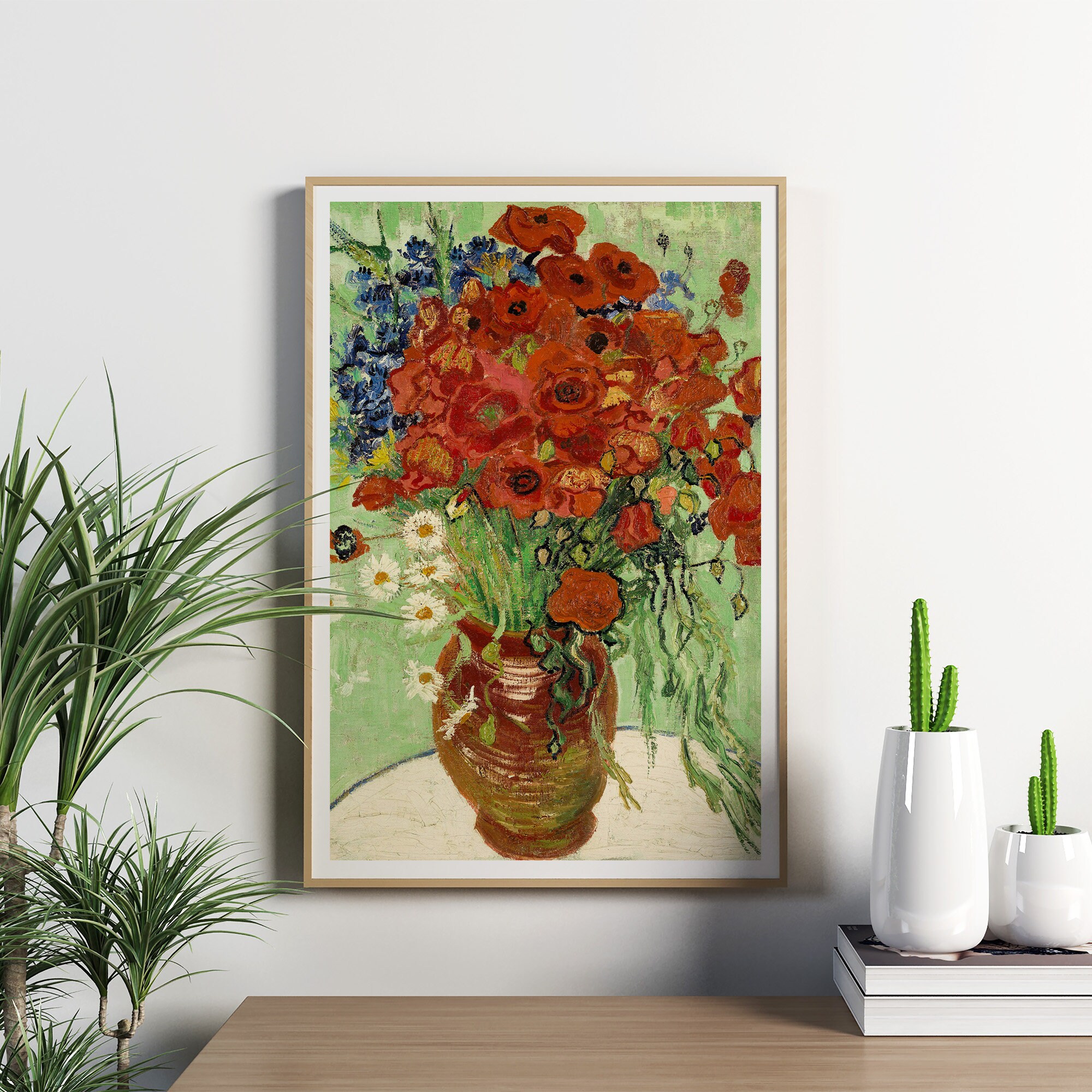 Van Gogh Print Van Gogh Poster Vase With Daisies Poppies - Etsy