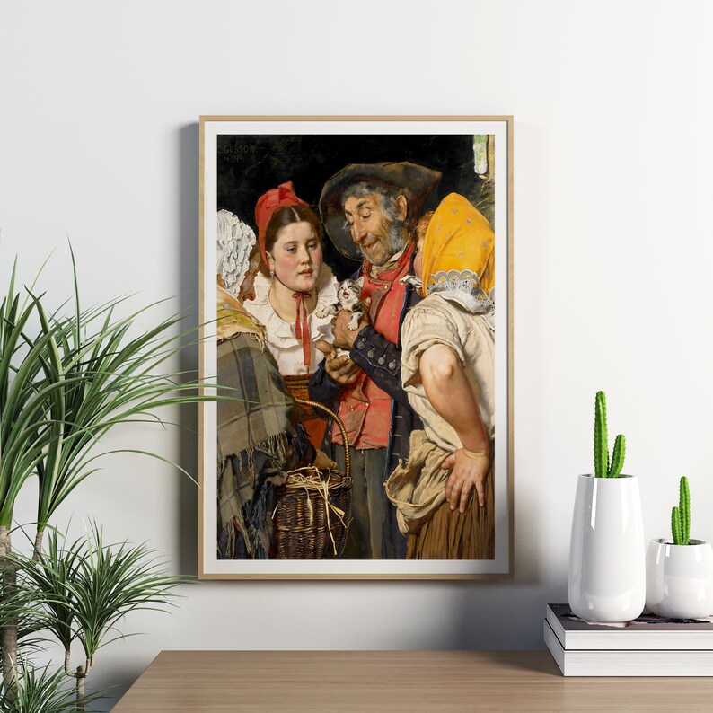 Old Man's Treasure das Katzchen Karl Gussow Wall Art - Etsy