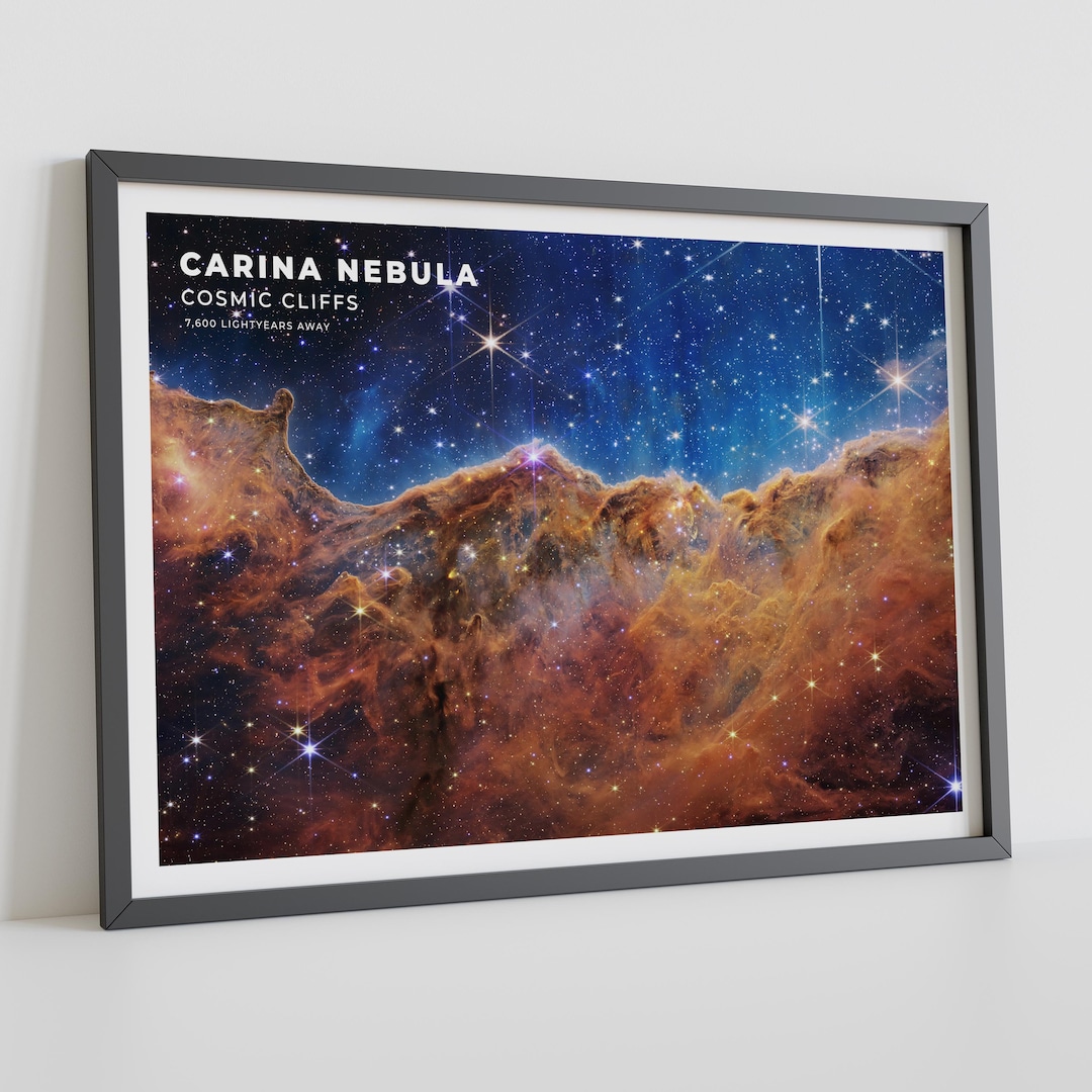 Digital Nasa Cosmic Cliffs, Carina Nebula Deep Field, James Webb Space ...