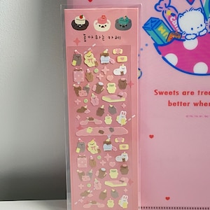 Cute Korean Sticker Sheets, Kawaii Stationery, Kawaii Sticker Sheets ...